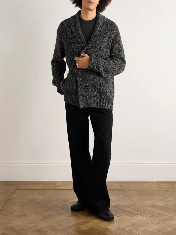 Altea Shawl-collar Double-breasted Knitted Cardigan