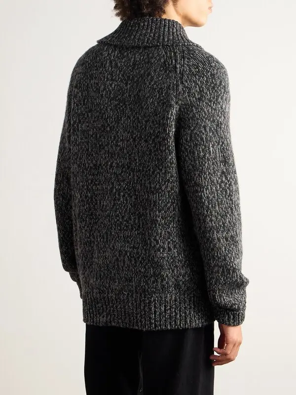 Altea Shawl-collar Double-breasted Knitted Cardigan