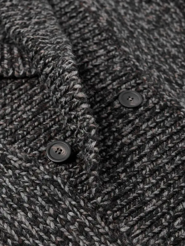 Altea Shawl-collar Double-breasted Knitted Cardigan