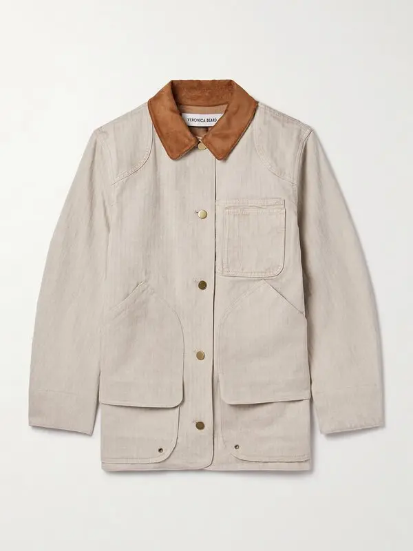 Veronica Beard Abbas Chore Jacket - Ecru