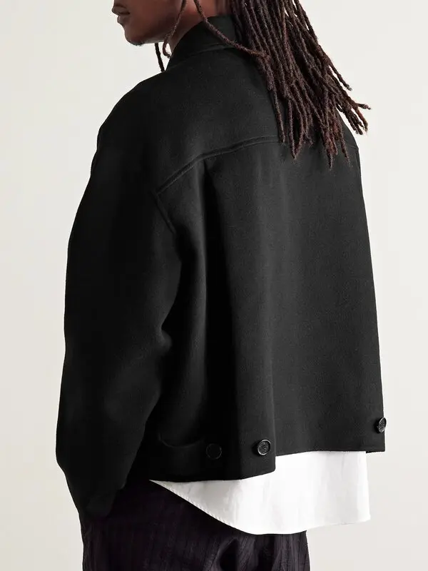 Acne Studios Double-faced Wool And Cashmere-blend Felt Jacket - Black