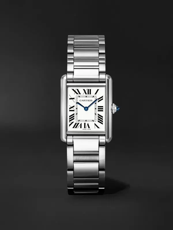 CARTIER Tank Must De Large Solarbeat™ 33.7mm Stainless Steel Watch - White