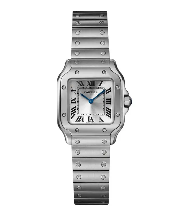 CARTIER Santos De Watch 34.5mm Stainless Steel With Interchangeable Strap - Silver