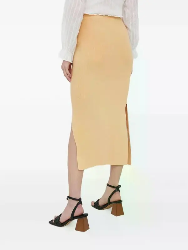 DRYKORN Ribbed Side-slit Midi Skirt