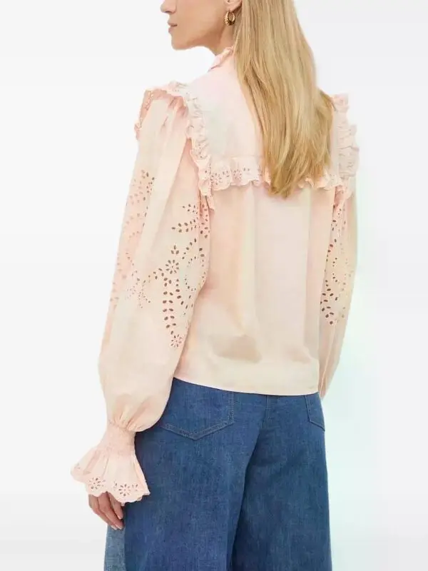 NOTES DU NORD Eyelet-frill Blouse