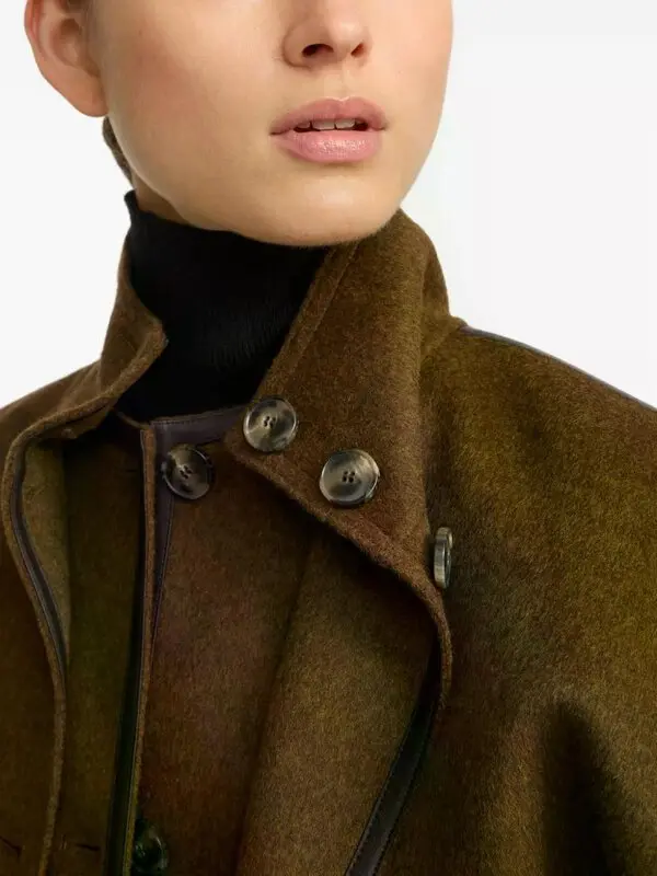 YVES SALOMON Cape-sleeve Cropped Jacket