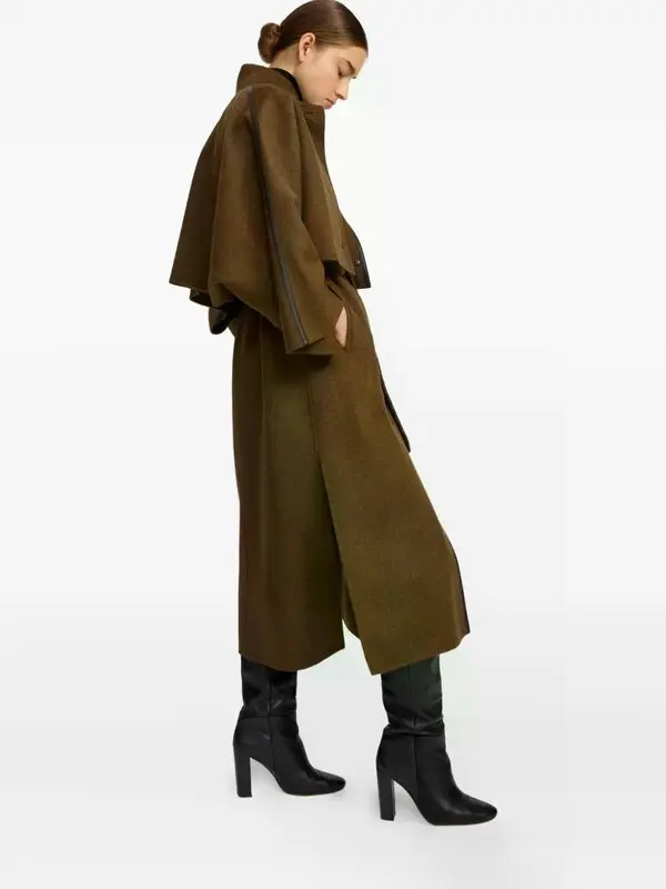 YVES SALOMON Cape-sleeve Cropped Jacket