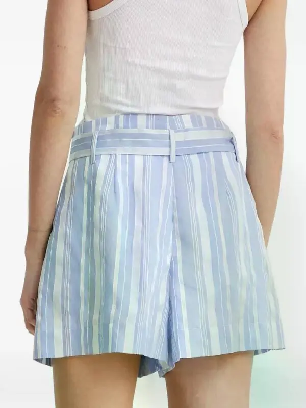 BRUUNS BAZAAR Striped Belted Shorts