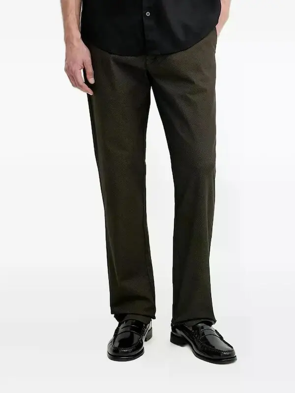 Armani Exchange Patterned Straight-leg Trousers