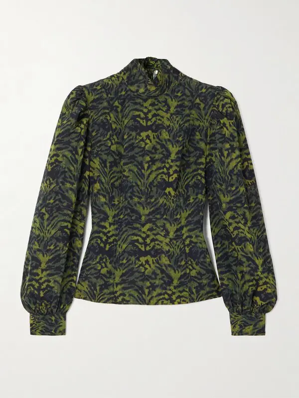 Ulla Johnson Giorgia Printed Poplin Blouse