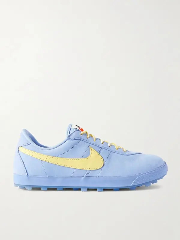 Nike Astrograbber Leather-trimmed Nubuck Sneakers - Blue