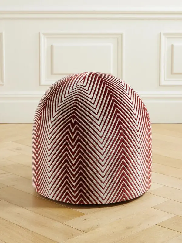 Missoni Ziggy Striped Velvet Pouf - Multi