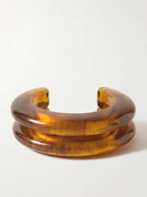 LIZZIE FORTUNATO Ridge Set Of Two Resin Cuffs - Brown