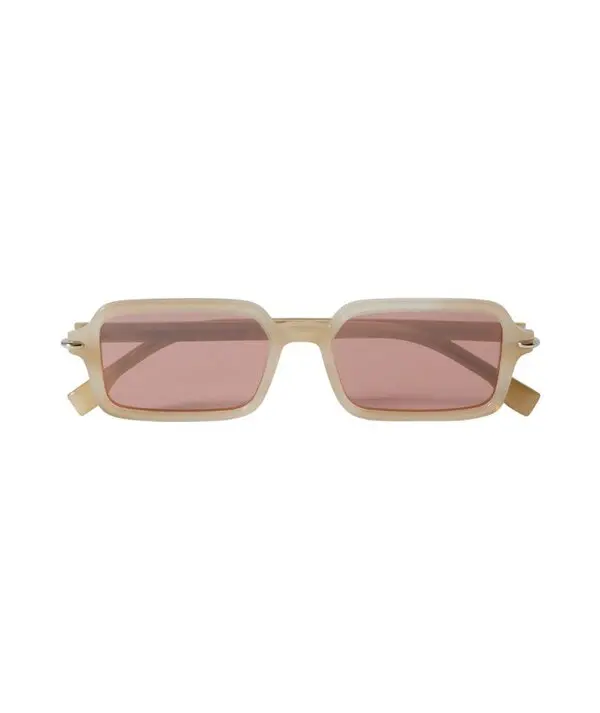 Fendi Selleria Rectangle-frame Sunglasses - Neutrals