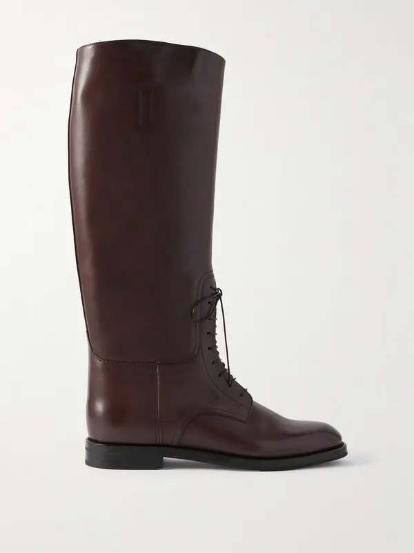 Church's Leather Lace-up Knee High Boots