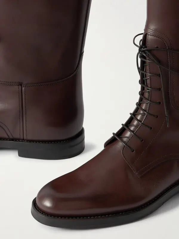 Church's Leather Lace-up Knee High Boots