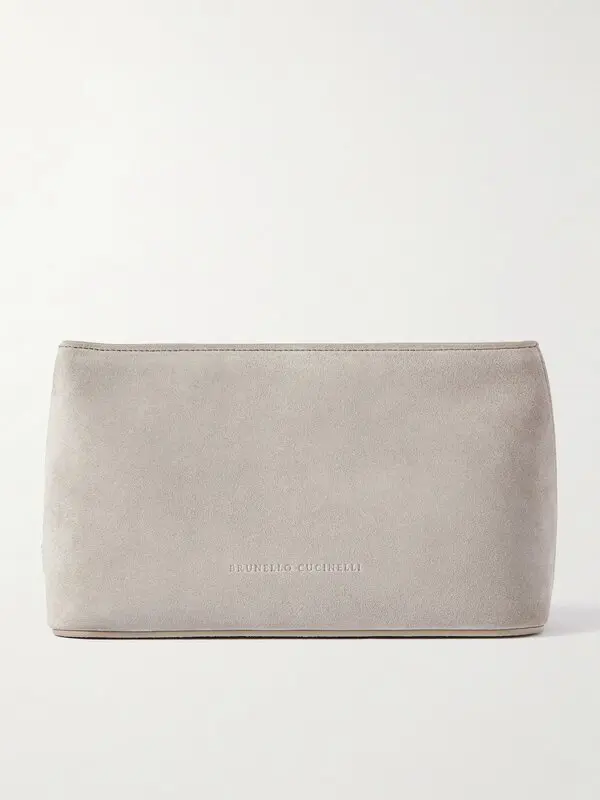 Brunello Cucinelli Suede Pouch - Neutrals
