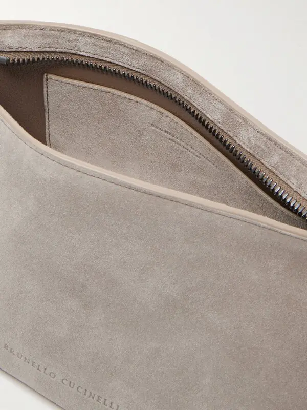 Brunello Cucinelli Suede Pouch - Neutrals