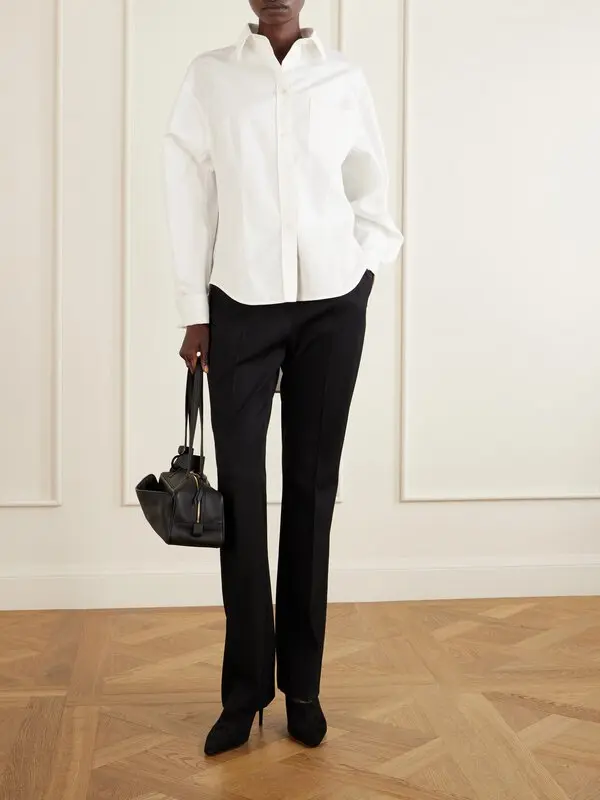 Balenciaga Carrie Small Textured-leather Shoulder Bag - Black