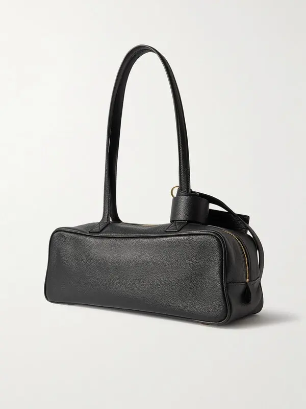Balenciaga Carrie Small Textured-leather Shoulder Bag - Black