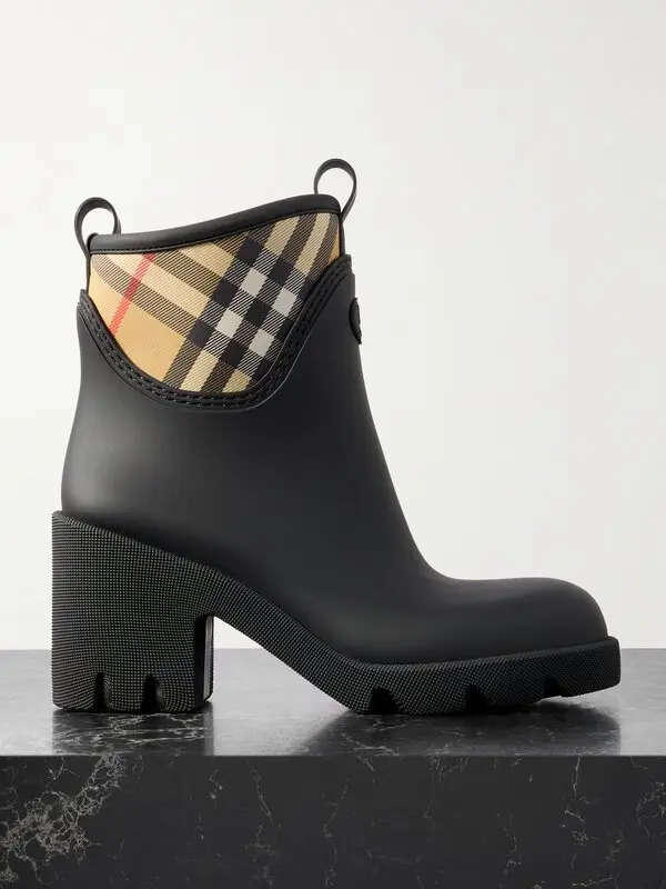 Burberry Marsh Stamp Checked Ankle Boots