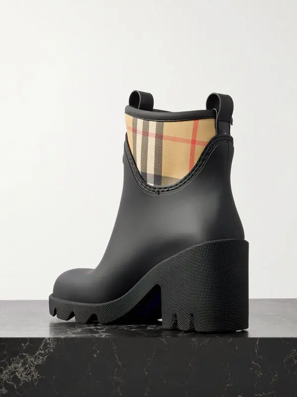 Burberry Marsh Stamp Checked Ankle Boots