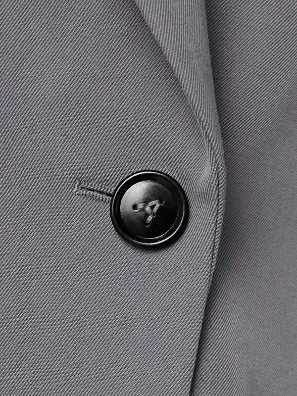 Alaïa Double-breasted Wool-gabardine Blazer - Gray