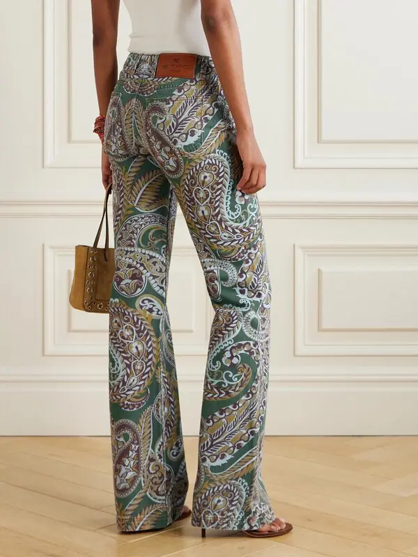 Etro Paisley-print Flared Jeans