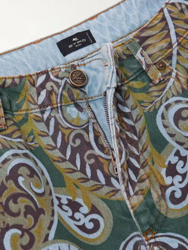 Etro Paisley-print Flared Jeans