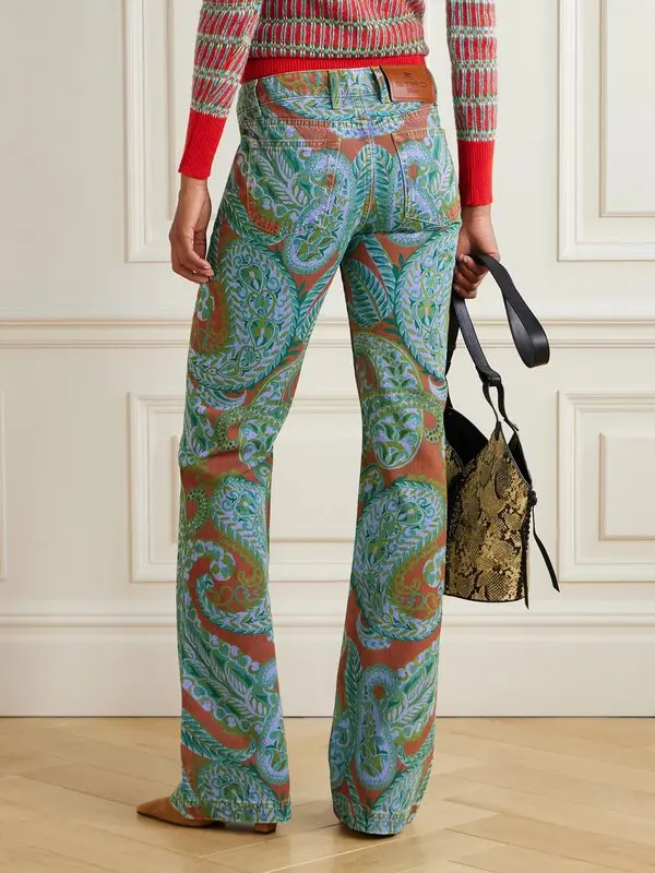 Etro Paisley-print Flared Jeans