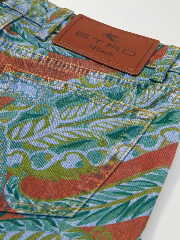 Etro Paisley-print Flared Jeans