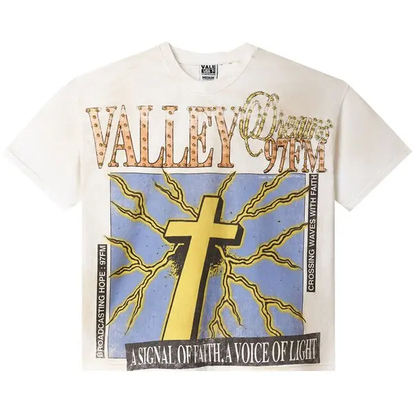 VALE FOREVER Thunder Cross Bling Tee - White