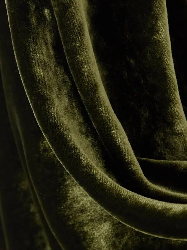 Dries Van Noten Asymmetric Draped Velvet Top