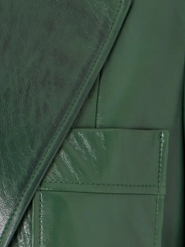 Chloé Paneled Leather Jacket - Green