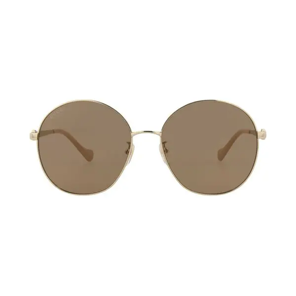 Gucci Round Frame Sunglasses - Gold