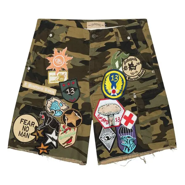 GODSPEED Patchwork Cargo Shorts