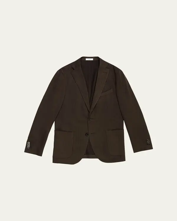 Boglioli Wool Herringbone Single-breasted Sport Coat