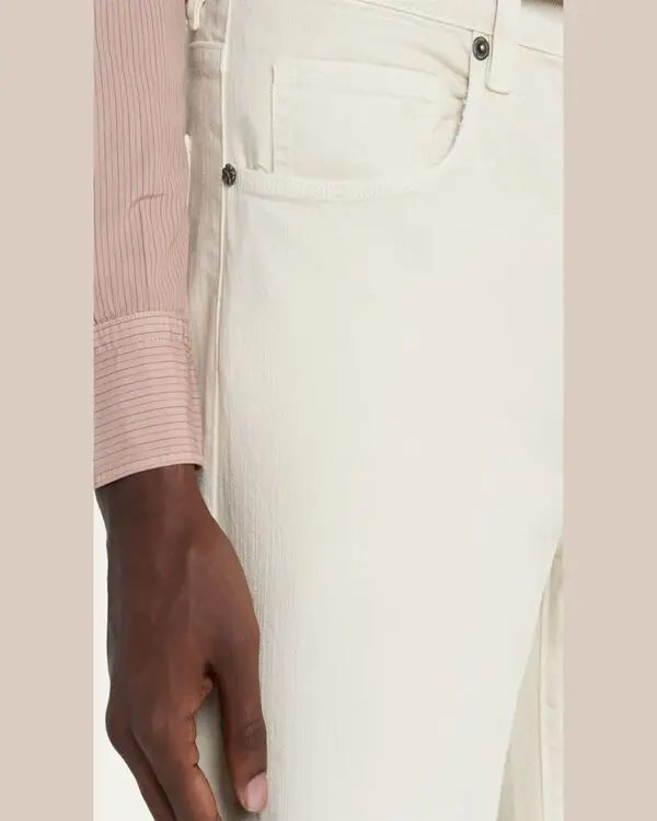 Massimo Alba Straight Fit Five-pocket Trousers - Milk