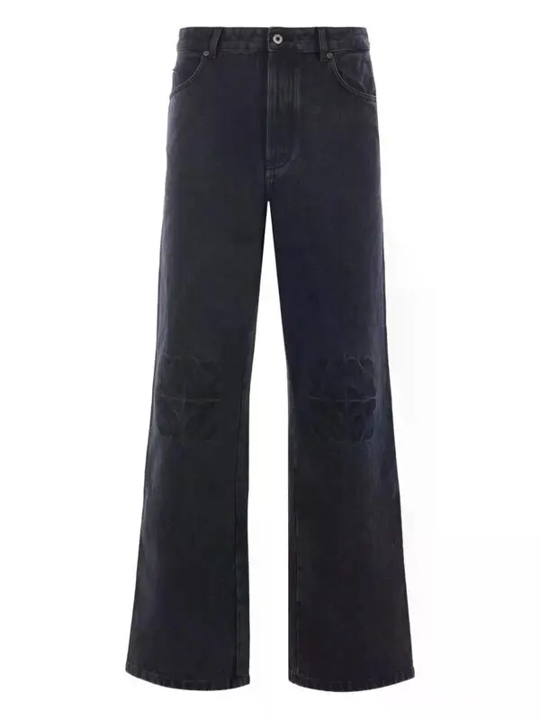 Loewe Anagram Embroidered Jeans - Black