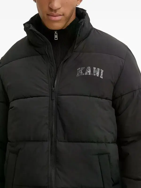 KARL KANI Long-sleeve Puffer Jacket - Black