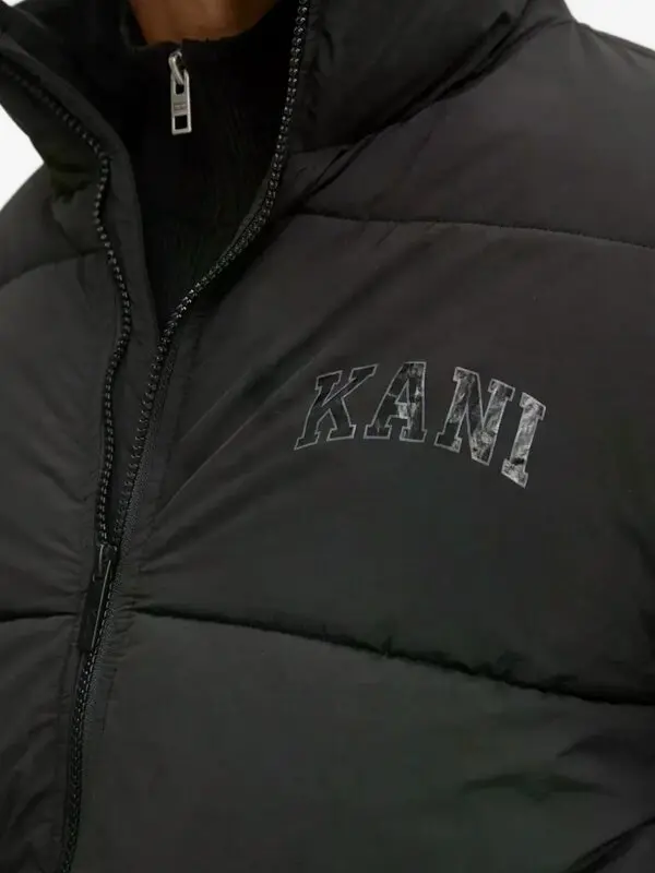 KARL KANI Long-sleeve Puffer Jacket - Black