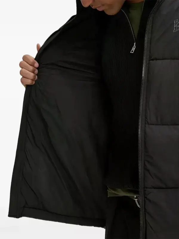 KARL KANI Long-sleeve Puffer Jacket - Black