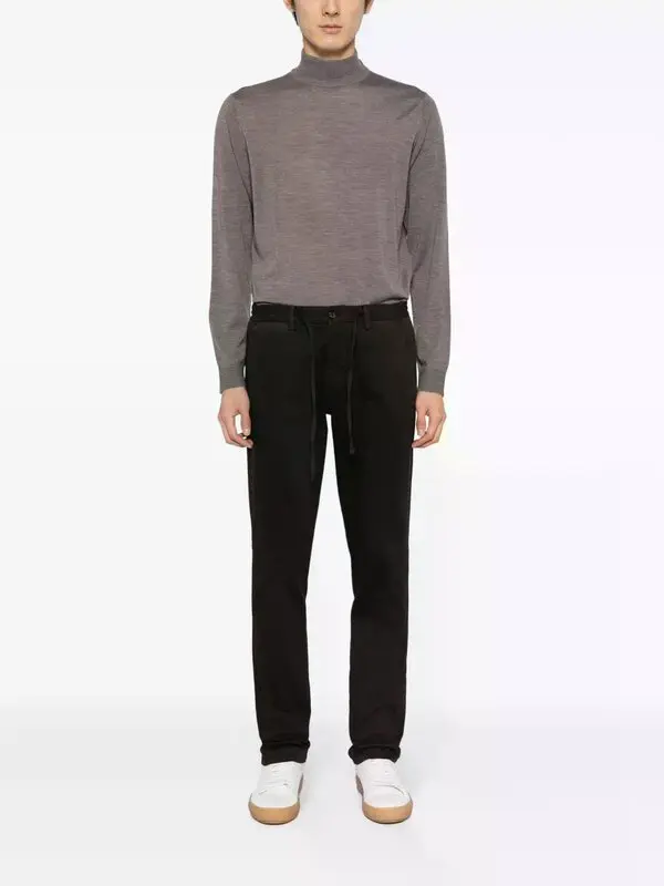 Corneliani Drawstring Tapered Trousers - Brown