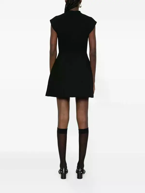 Sandro Sleeveless V-neck Button-front Mini Dress