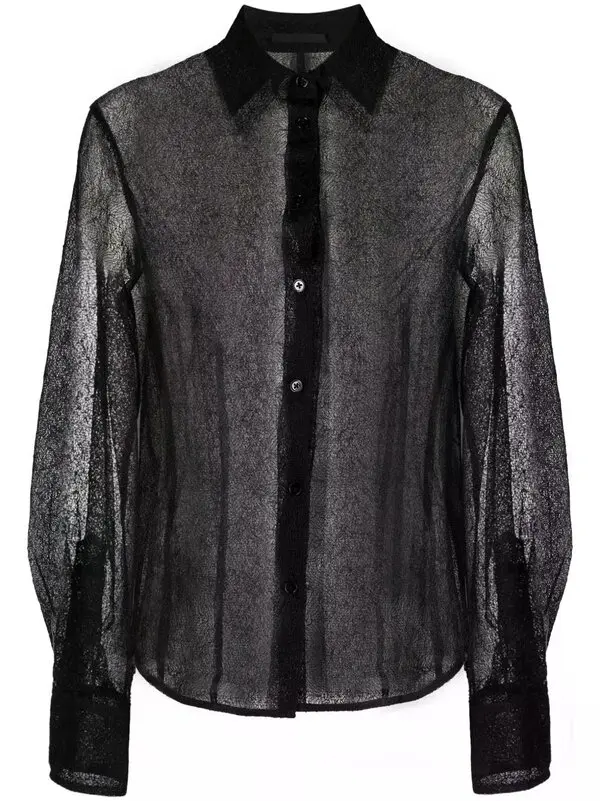 Helmut Lang Semi-sheer Mesh Shirt