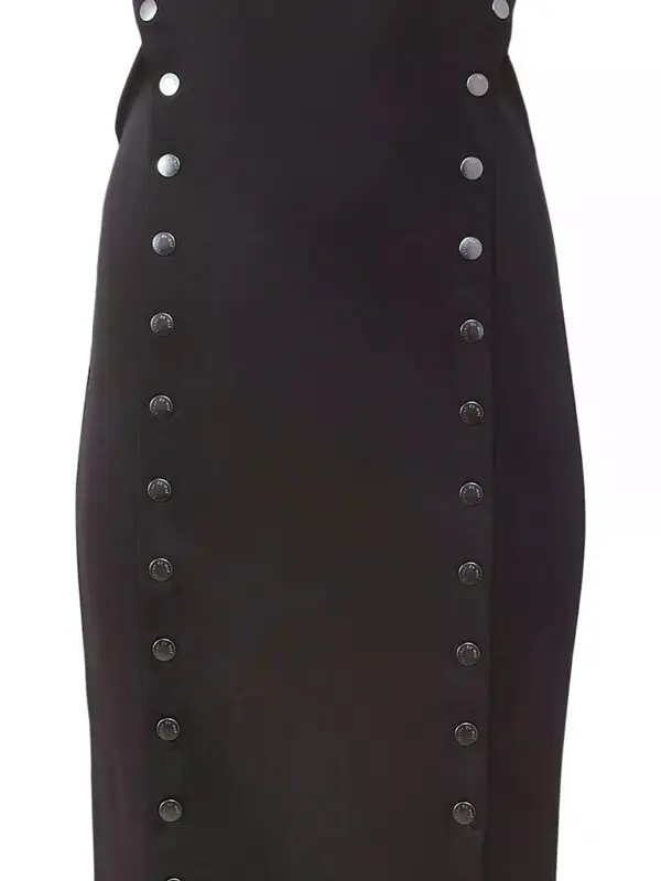 FLEUR DU MAL Button-embellished Midi Dress