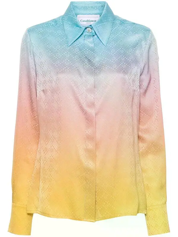 Casablanca Pastel Gradient Silk Shirt