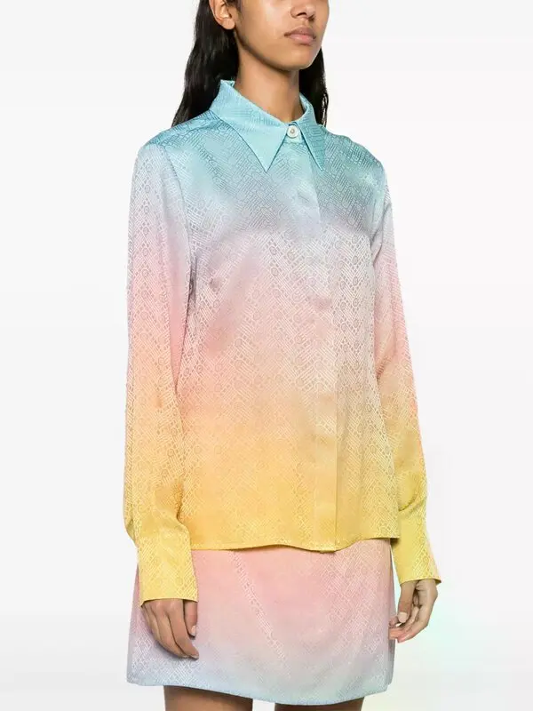 Casablanca Pastel Gradient Silk Shirt