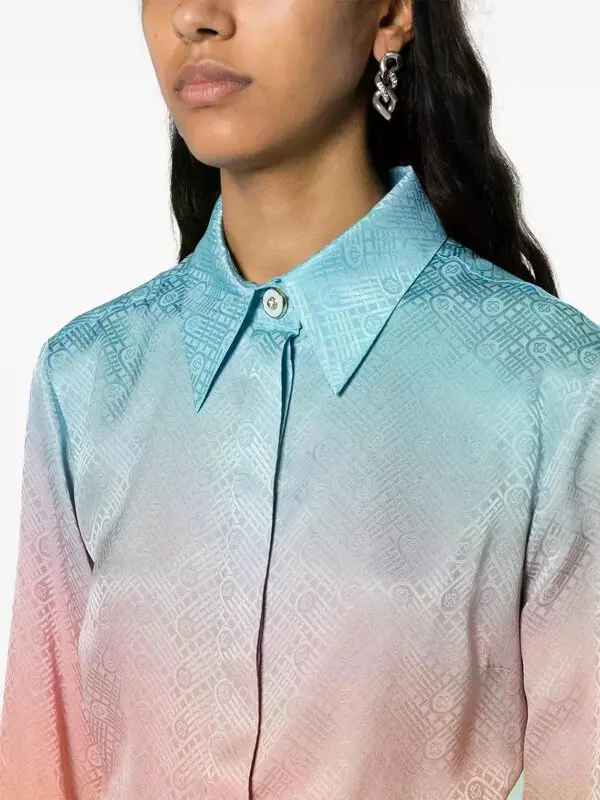 Casablanca Pastel Gradient Silk Shirt