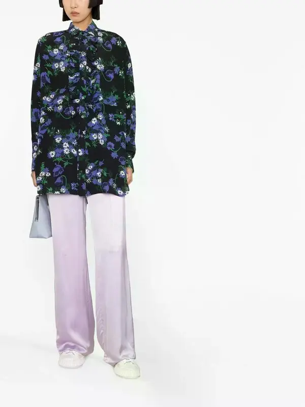 Plan C Floral-print Silk Shirt